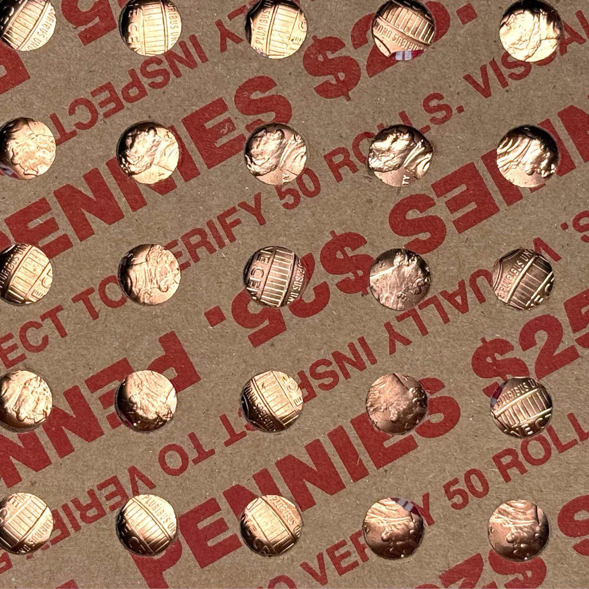 Uncirculated Penny Rolls – Sealed $25 Bank Box (50 Rolls) – Fresh, Unt ...
